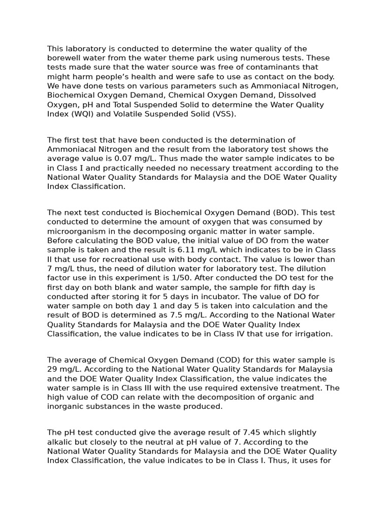 Discussion&Conclusion OEL3 | PDF | Water Quality | Water Pollution