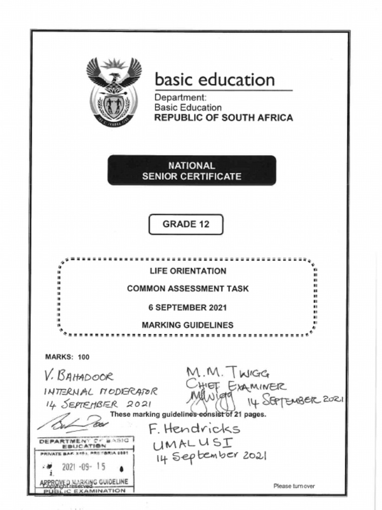 2021 LO Approved Marking Guideline - English vers | PDF