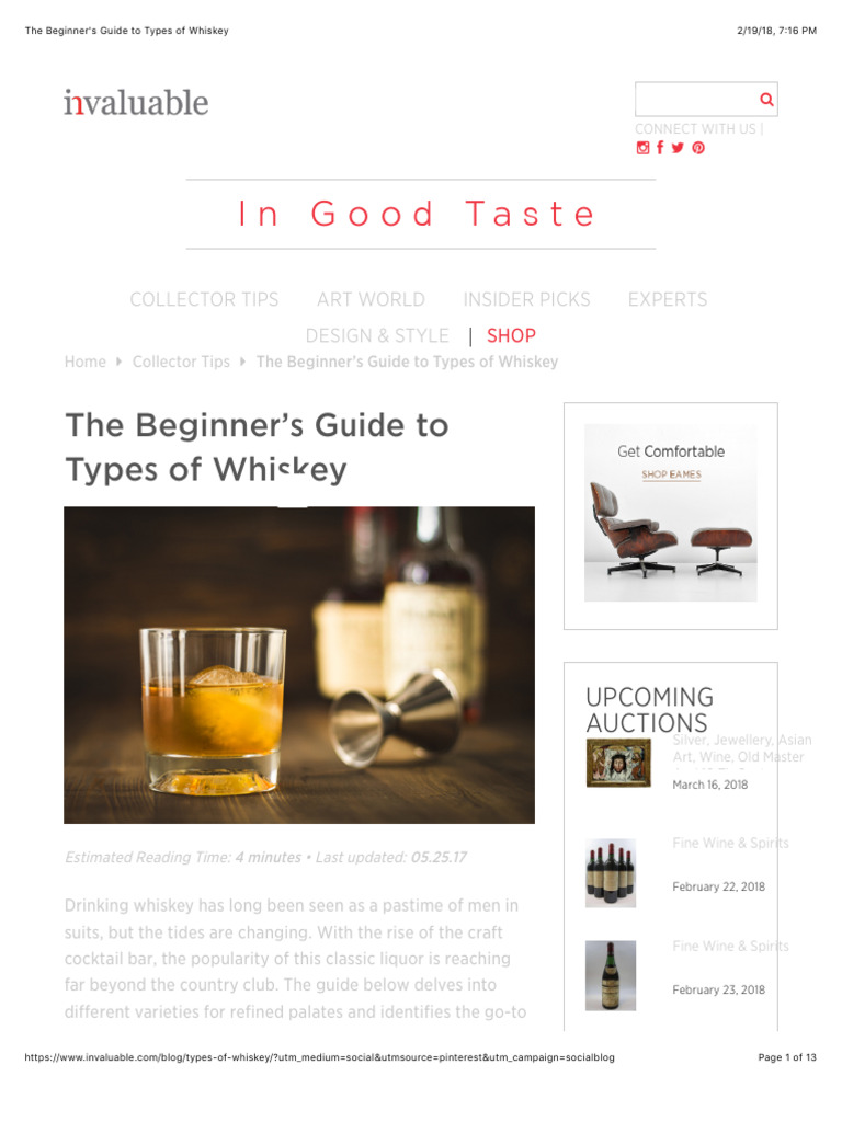 City Hall Cigars Guide To Types of Whiskey | PDF | Whisky | Scotch Whisky