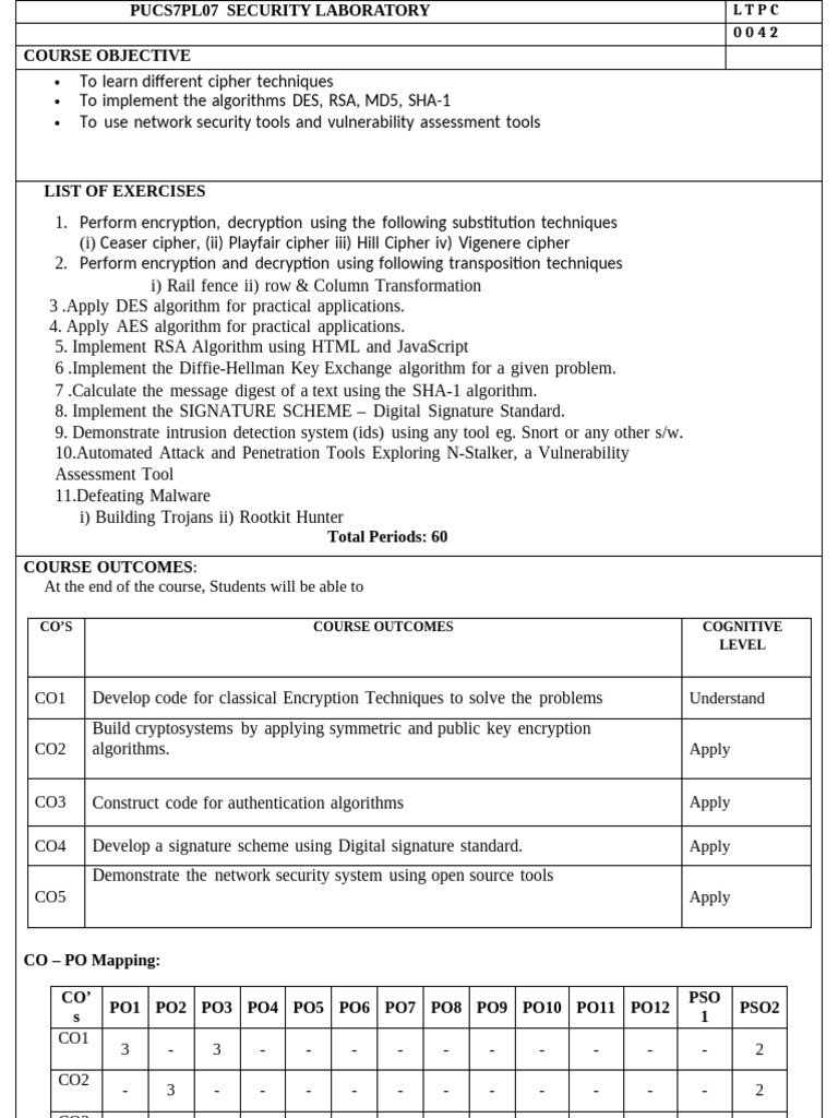 Security Lab | PDF | Encryption | Cipher