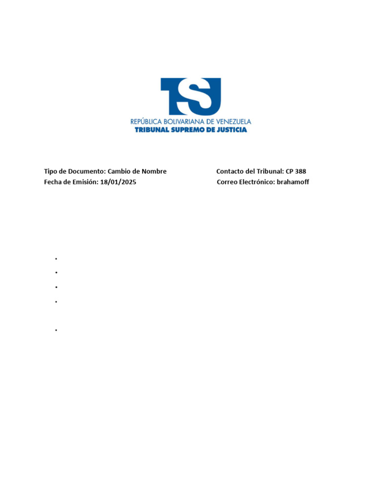 Tyrone Gabriel - CAMBIO DE NOMBRE | PDF