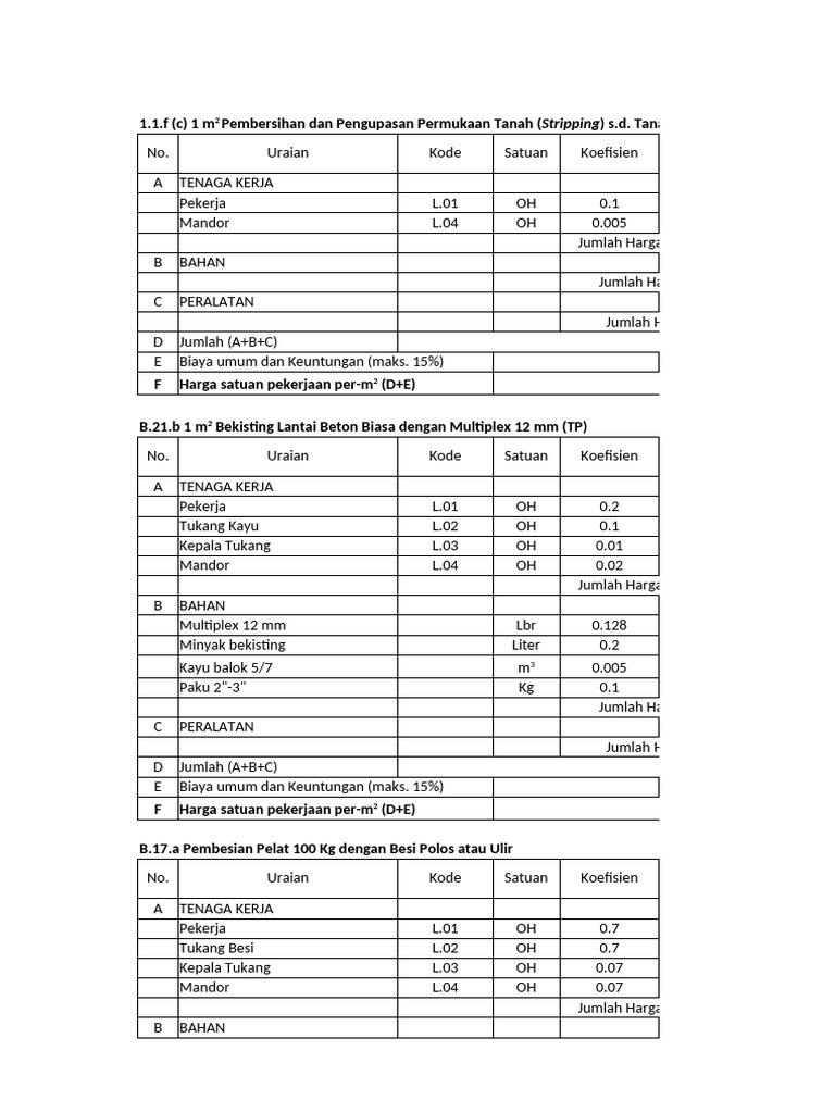 Perhitungan Rab | PDF