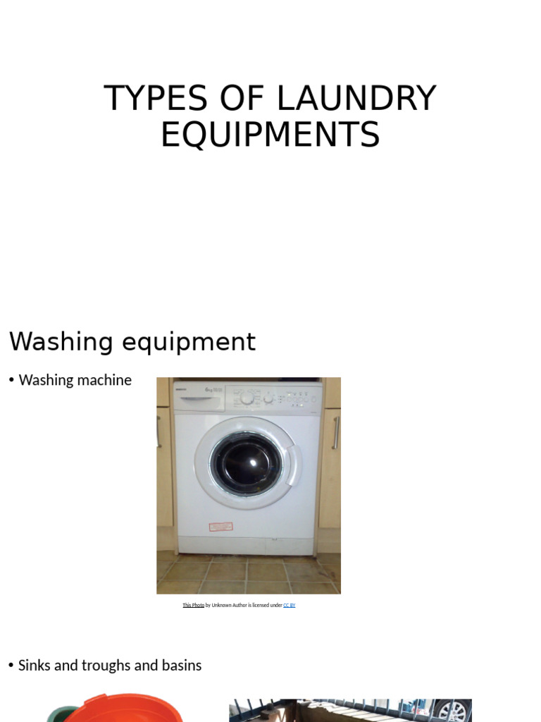 Types of Laundry Equipments | PDF