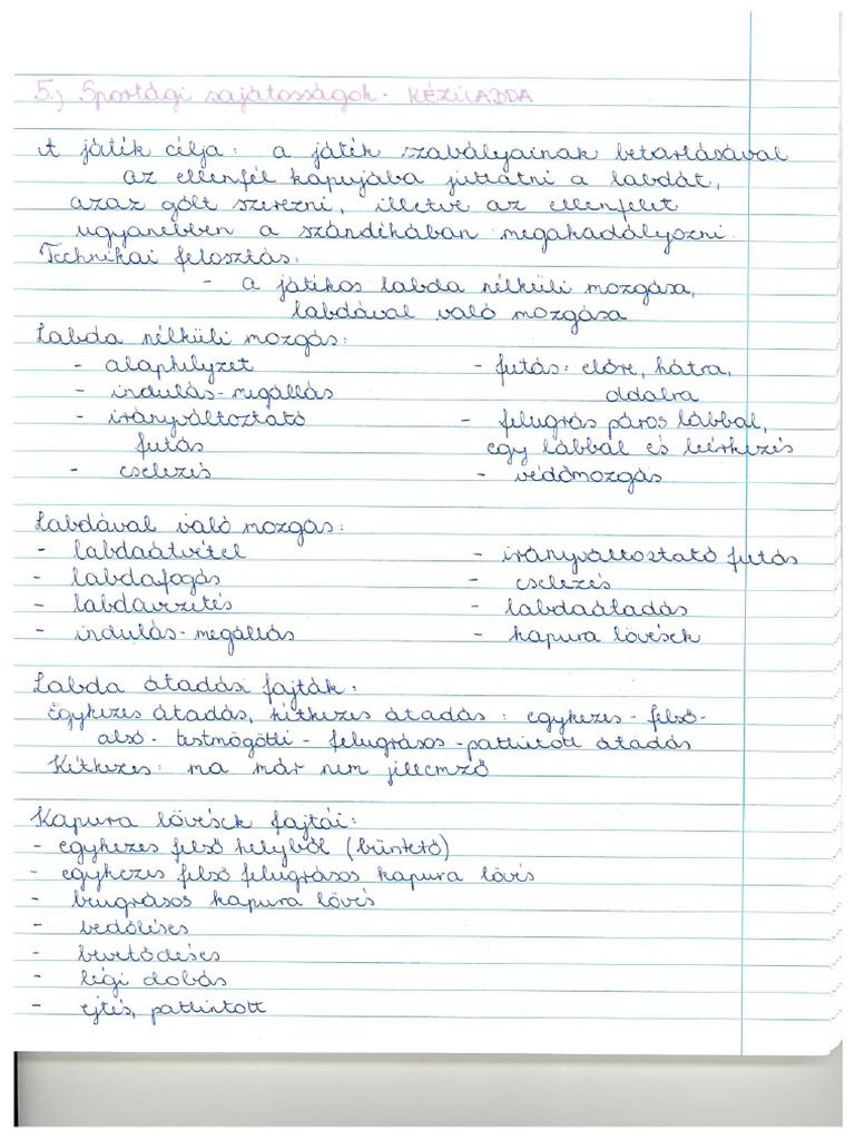 5. Sportági sajátosságok_KÉZILABDA | PDF