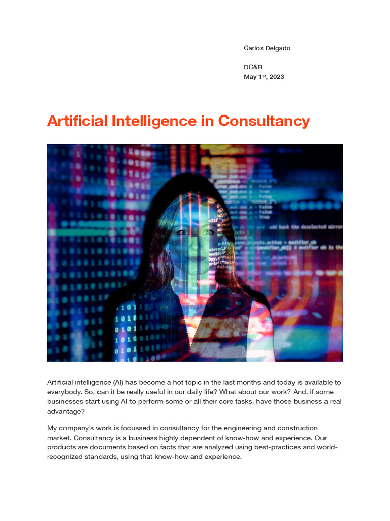 Paper - AI in Consultancy - Eng Rev. 0 | PDF | Artificial Intelligence ...