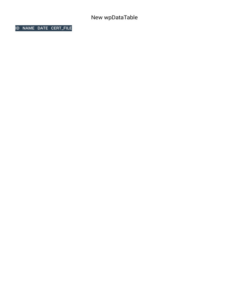 New wpDataTable Overview | PDF