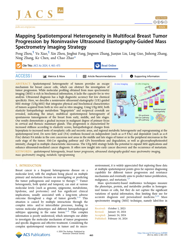 Mapping Spatiotemporal Heterogeneity in Multifocal Breast Tumor ...