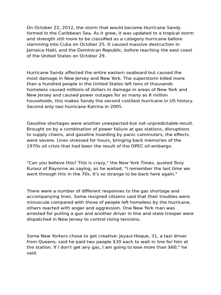 Case Study (Hurricane Sandy) | PDF | Hurricane Sandy | Tropical Cyclones