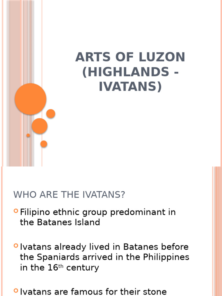 Arts - Arts of Luzon (Highlands - Ivatans) & Lines | PDF