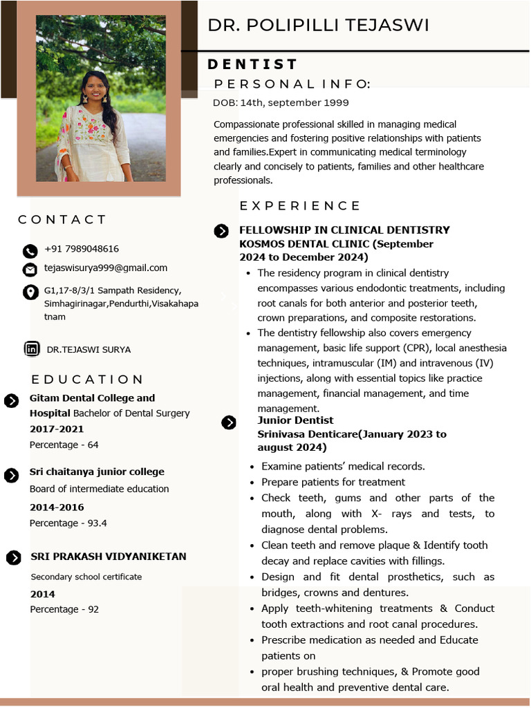dr tejaswi mm | PDF | Dentistry | Clinical Medicine