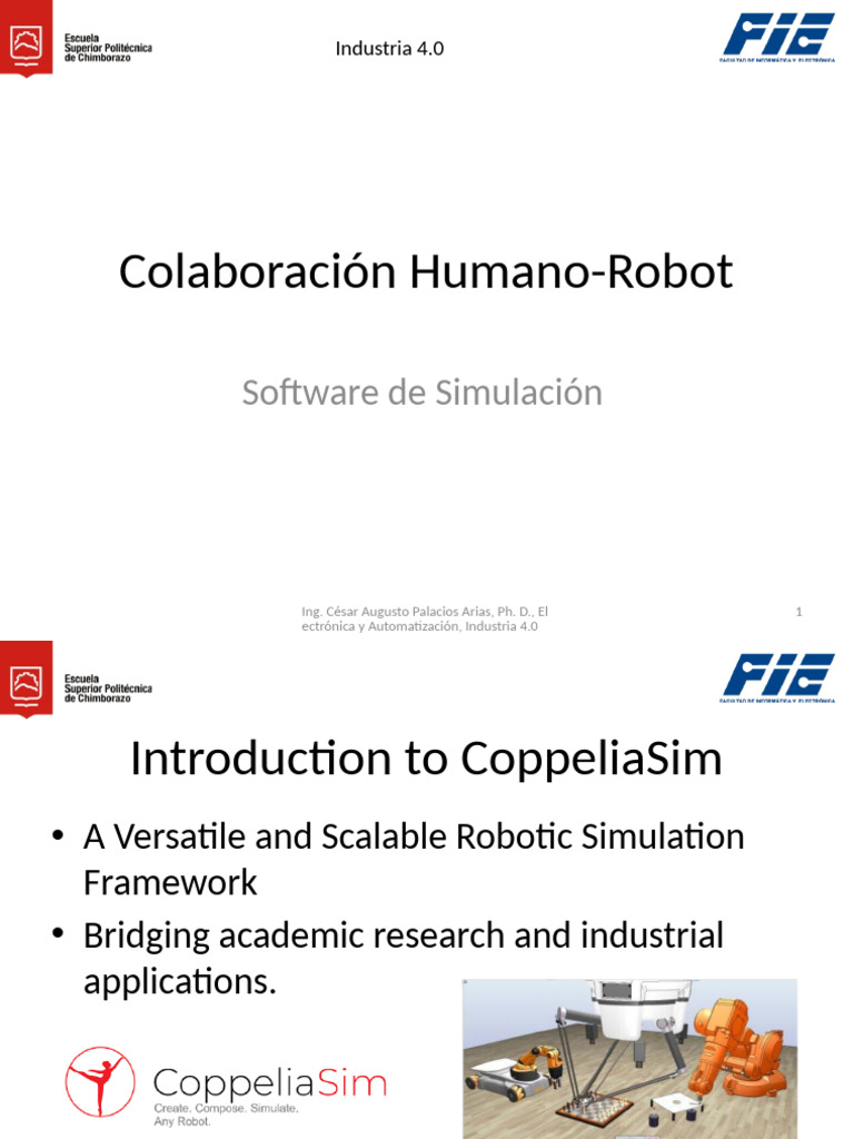 CoppeliaSim Presentation | PDF | Simulation | Computer Science