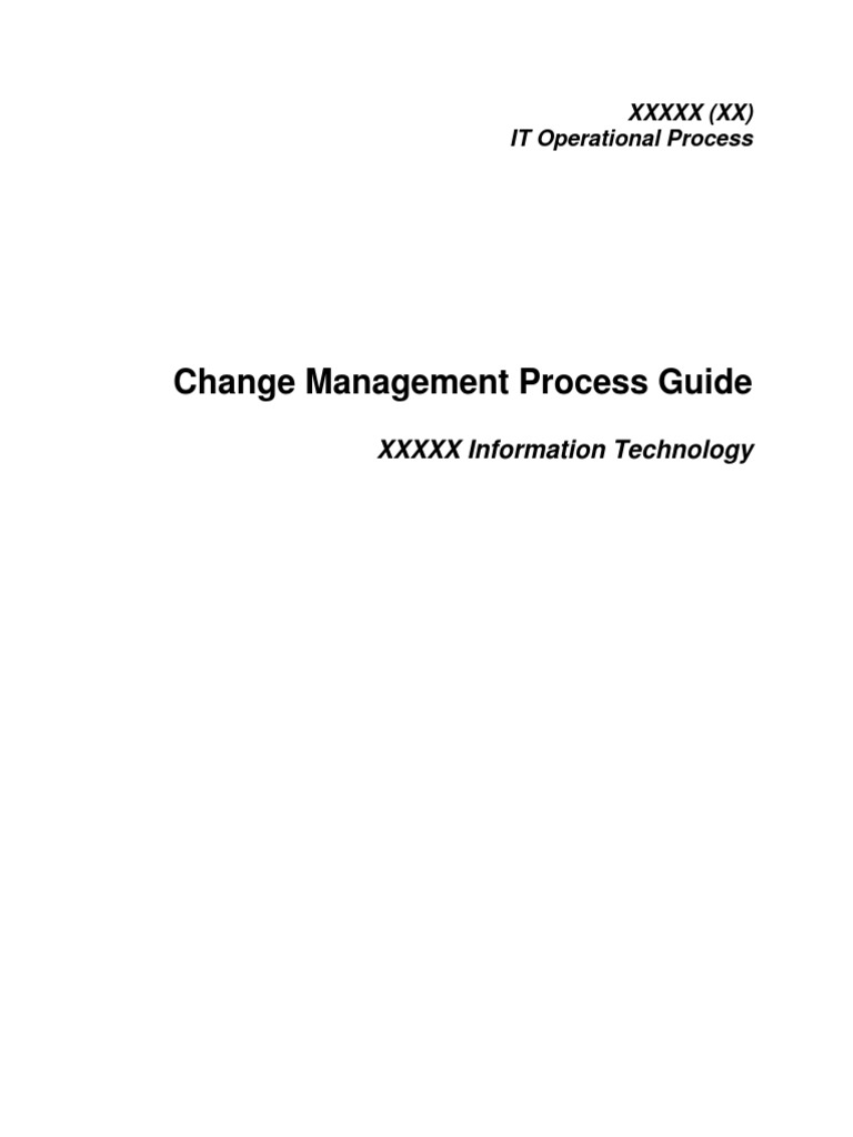 Sample Process Guide - Change Management | PDF