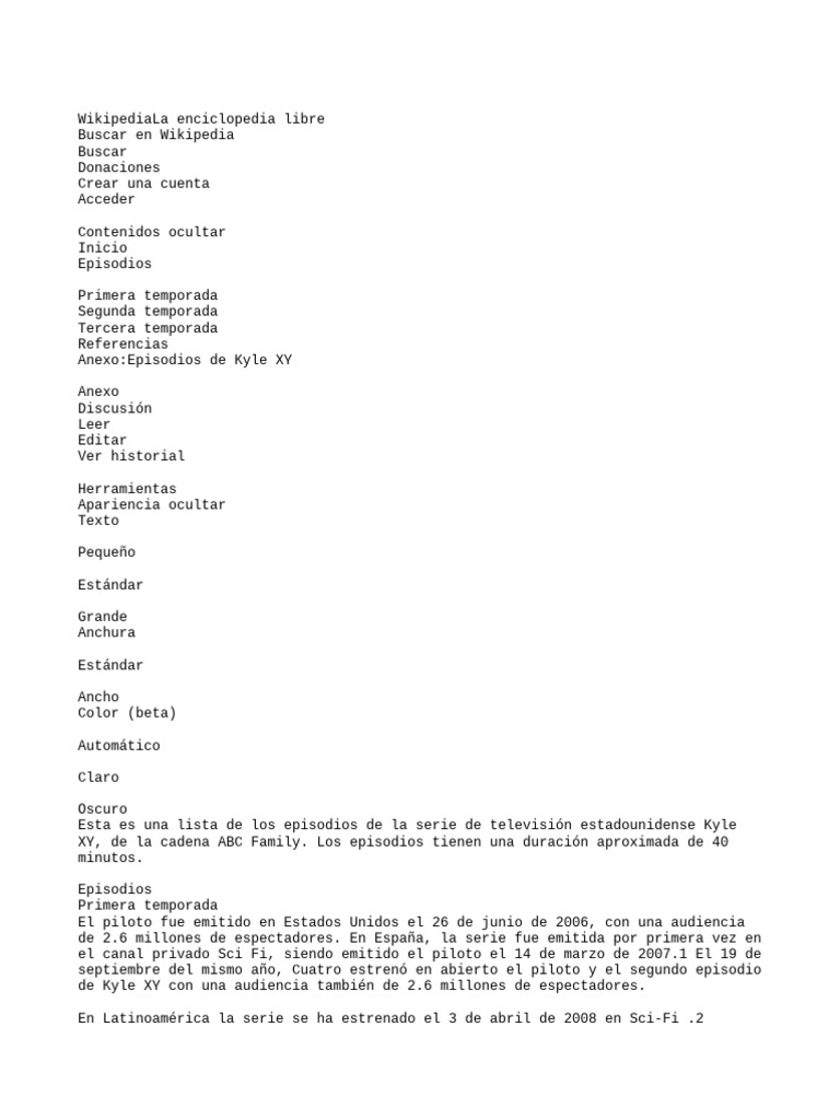 Episodios de Kyle XY | PDF | Wikipedia