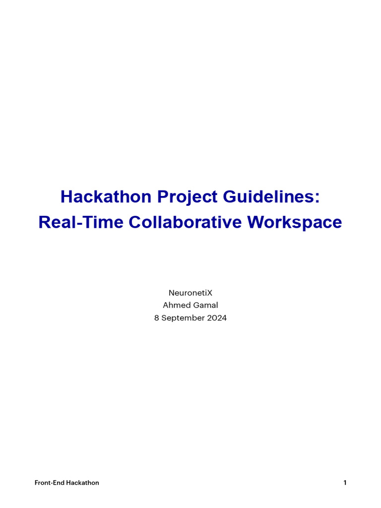 Front-End Hackathon | PDF | Computing | Software