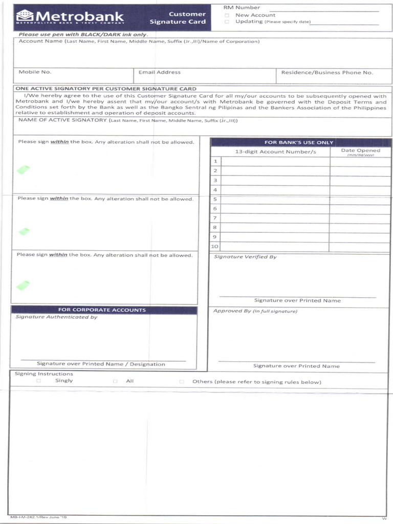 CSC - Sig Card | PDF