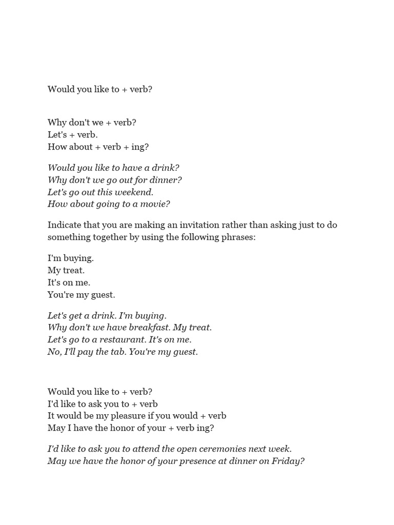 Effective Invitation Phrases Guide | PDF