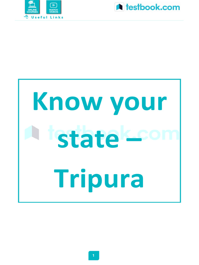 Tripura: Key Facts and Overview | PDF