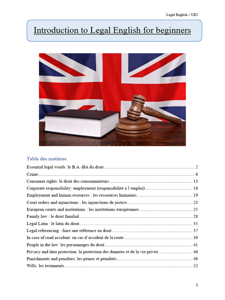 Student - Introduction to Legal English for beginners | PDF | Cost Of ...