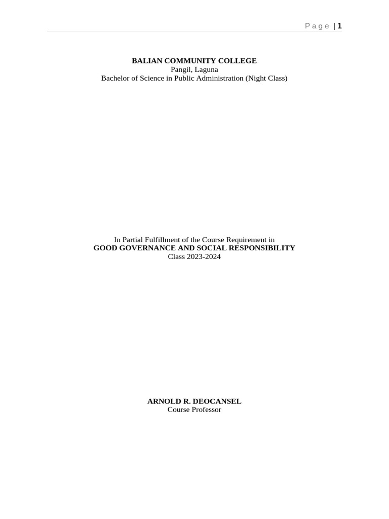 Group-2-Written-Report | PDF | Governance | Social Equality