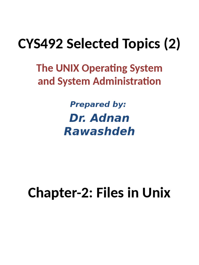 Ch2.FilesInUNIX 21 | PDF | Computer File | File Transfer Protocol