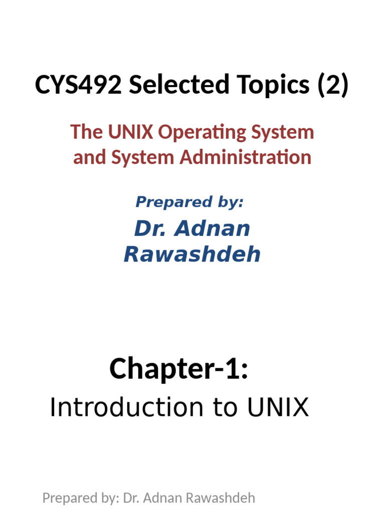 Introduction to UNIX Operating System | PDF | Operating System | Process (Computing)