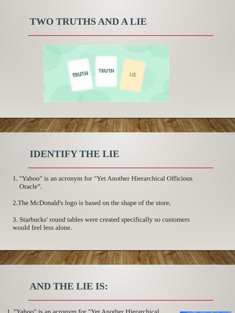 Two Truths and a Lie Game Insights | PDF | Apple Inc.