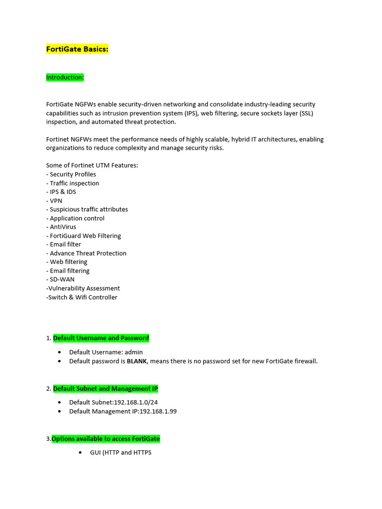 Fortigate Firewall Theory Basics 1663081137 Pdf Proxy Server