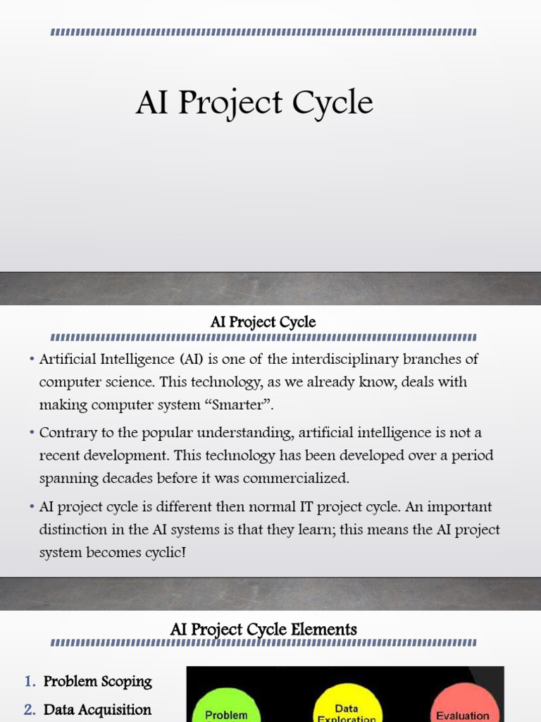 Understanding the AI Project Cycle | PDF | Machine Learning ...