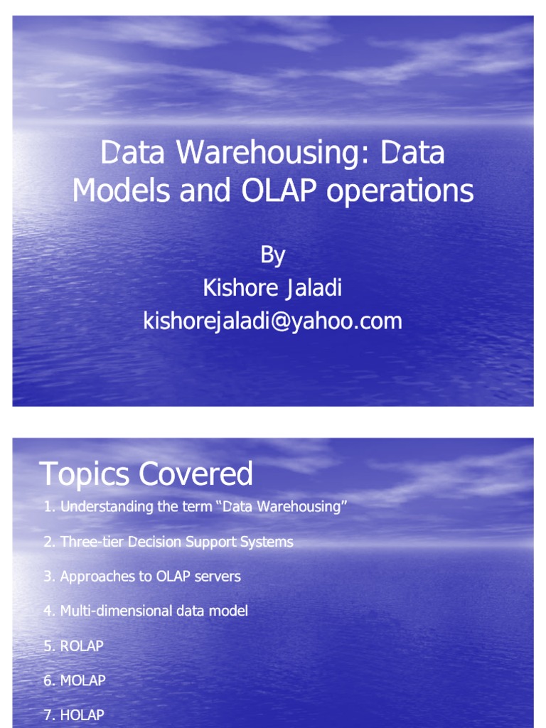 Understanding Data Warehousing: An In-Depth Look at Data Models, OLAP ...