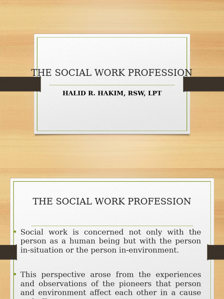 Intro To Social Work | PDF | Social Work | Psychosocial