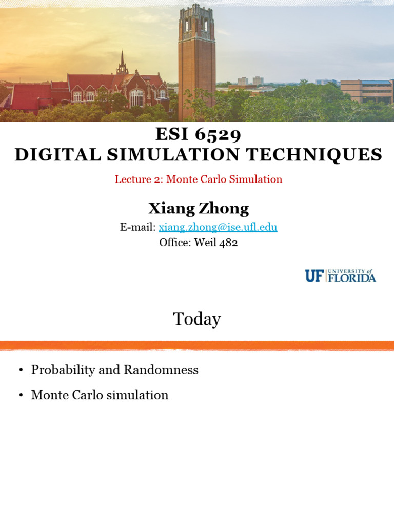 Lec02 Monte Carlo Simulation | PDF | Probability Distribution | Monte Carlo Method