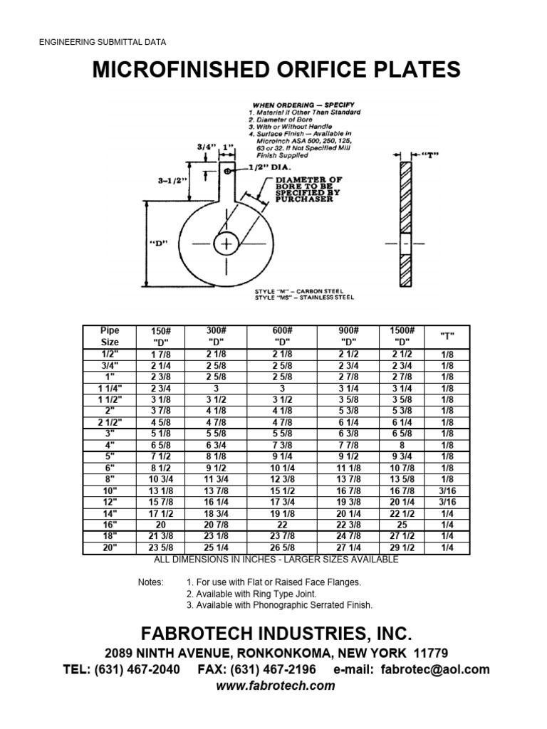 Orifice Plates | PDF