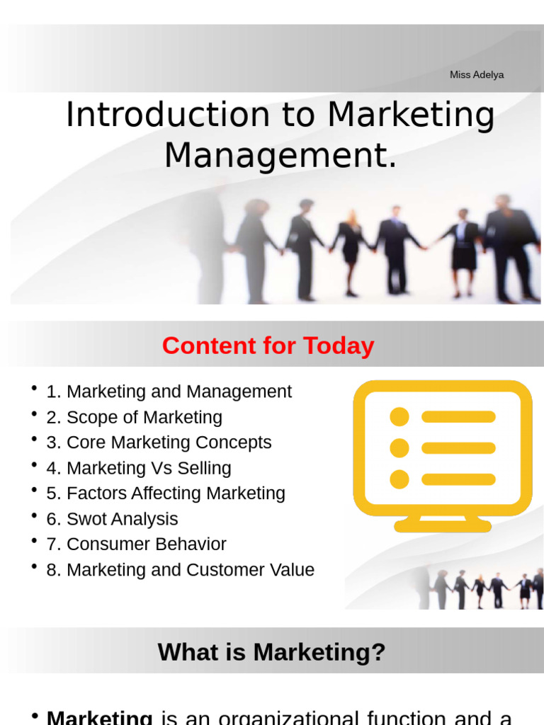 Introduction to Marketing Management | PDF | Marketing | Customer