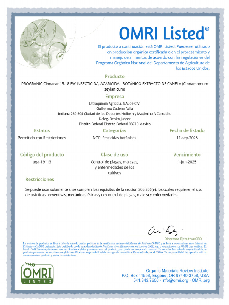 Uqa 19113 Cert | PDF