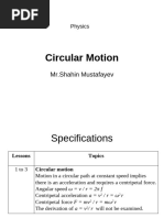 Circular Motion Formula Sheet Class11 | PDF