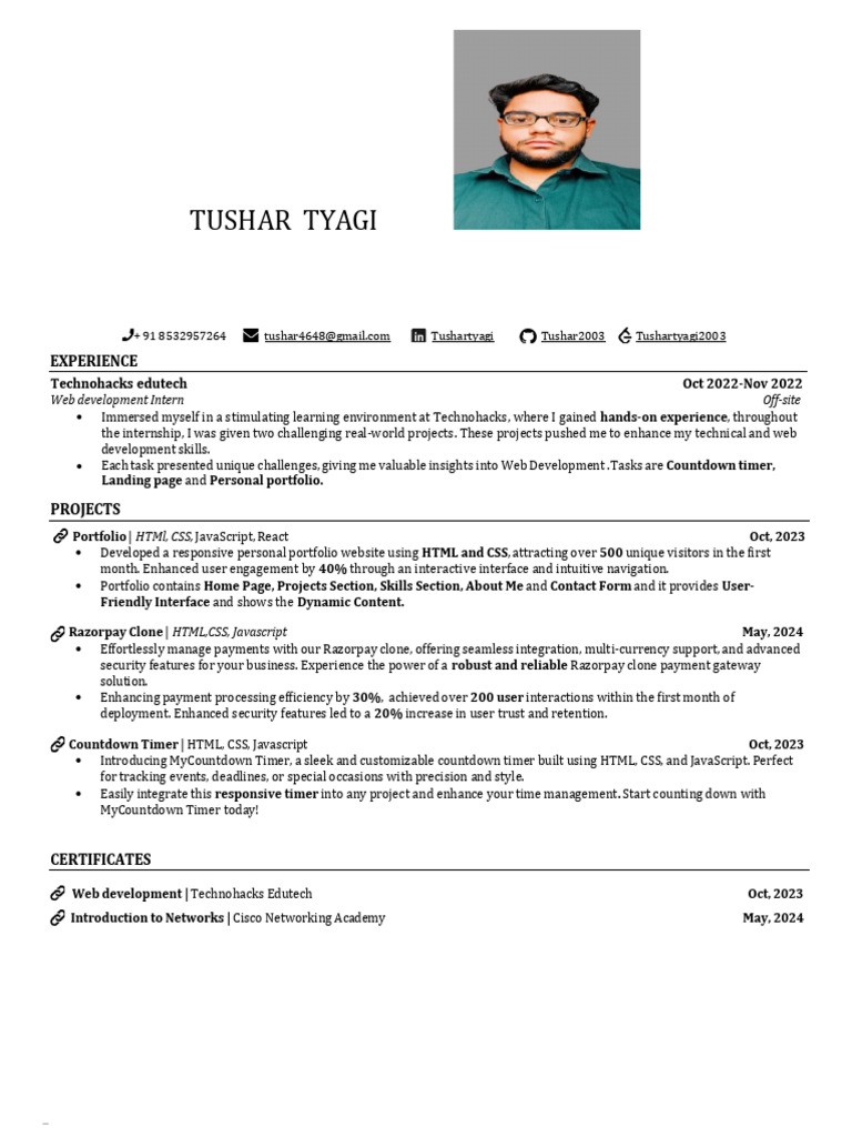 Tushar_titan | PDF | Web Development | Software Development