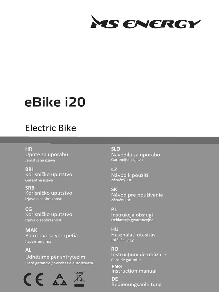 Ebike I20 UM | PDF