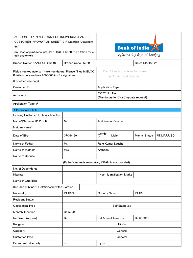 Applicant Anil AP0010854155 Savings Account Opening Form.pdf ...