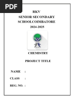 Chemistry Project Front Page Design | PDF