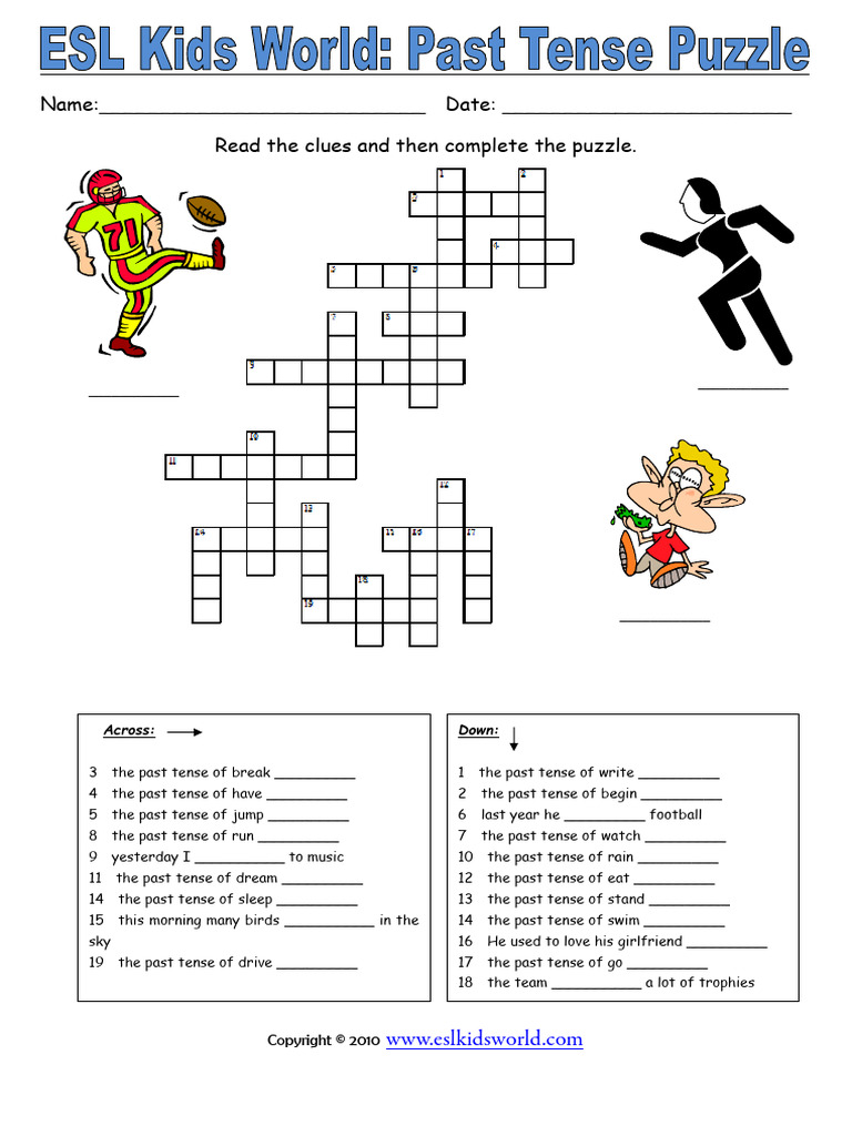 Past Tense Puzzle Worksheet | PDF