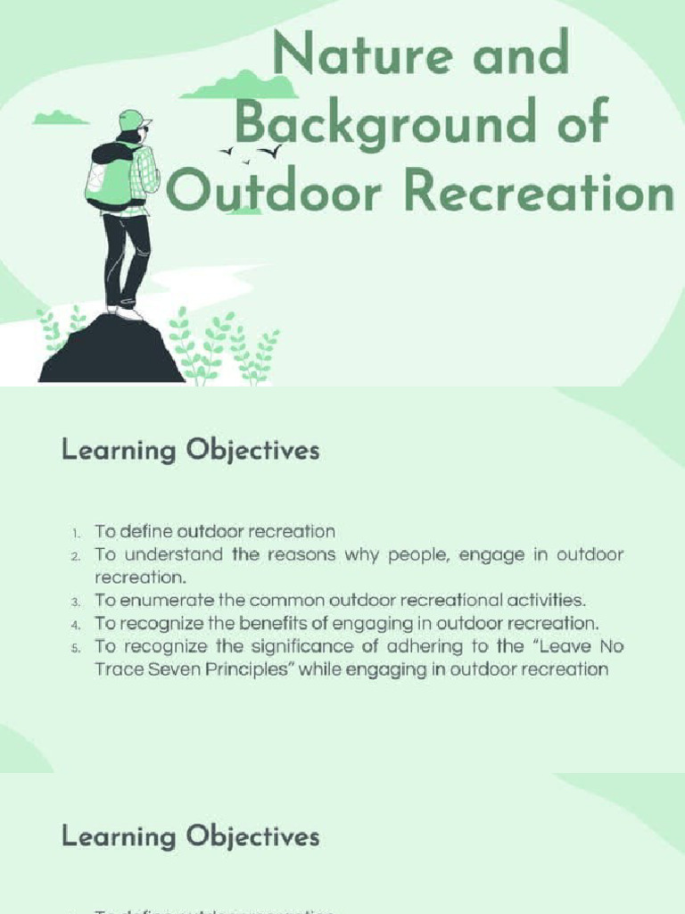 Introduction and Background of Outdoor Recreation | PDF | Mass Media ...
