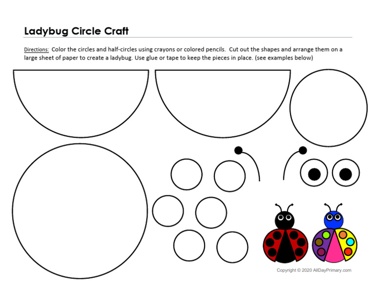 Ladybug Circle Craft Instructions | PDF