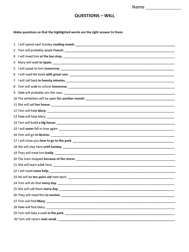 Create Questions for Future Actions | PDF