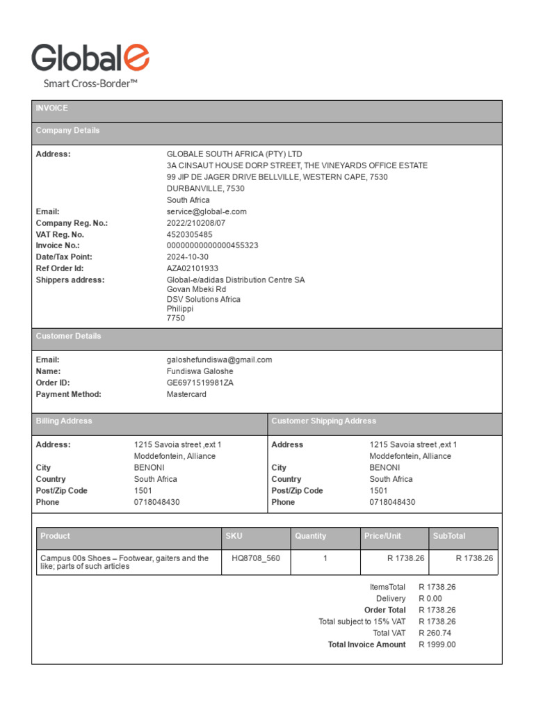 VATInvoice | PDF | Services (Economics) | Taxes