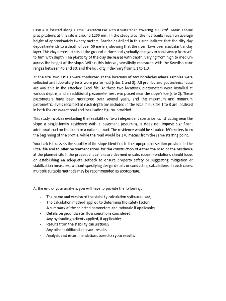 Slope Stability Analysis Report | PDF | Pressure Measurement | Borehole