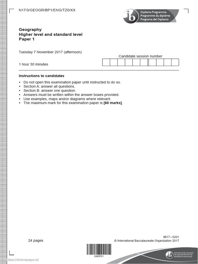 Geography Exam Paper Instructions | PDF | Climate Change | Greenhouse Effect