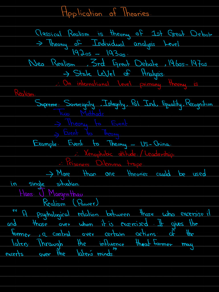 Application of Theories | PDF