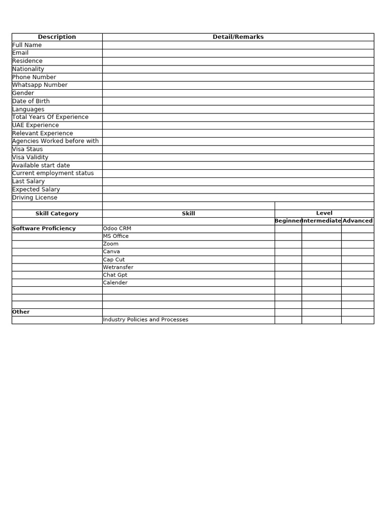 3 Booker Employee Form DM 2024-1 | PDF