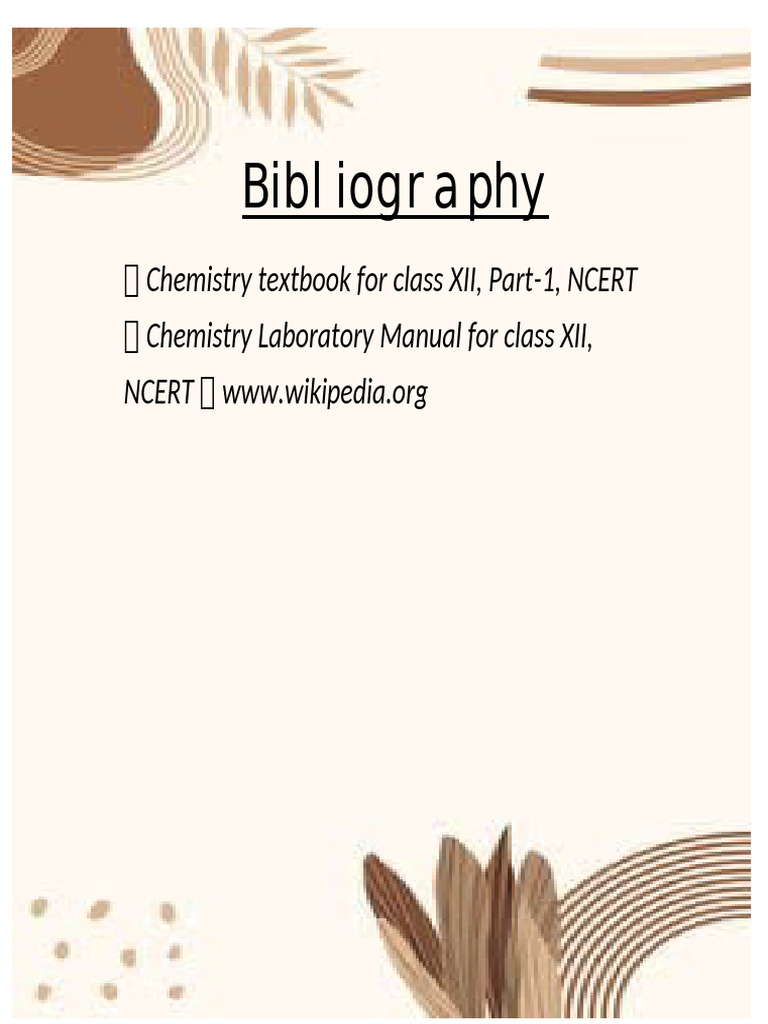 Class XII Chemistry Project Certification | PDF