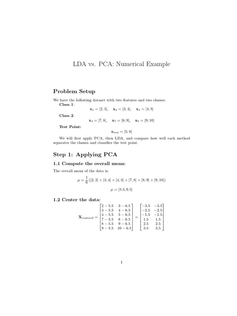 14 Linear Discriminant Analysis 05-09-2024 | PDF | Principal Component ...